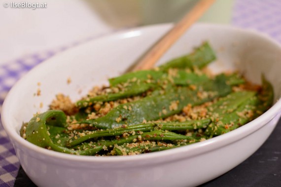 Schnittbohnen mit Knusperbröseln Rezept - IlseBlogt